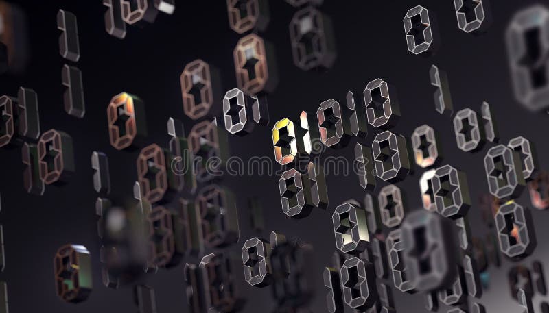 Abstract 3d Background,Binary Language and Virtual Matrix Concept Stock ...
