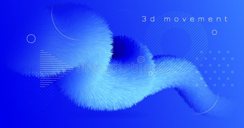 Abstract 3d Background. Blue Flow Pattern. Stock Vector - Illustration ...