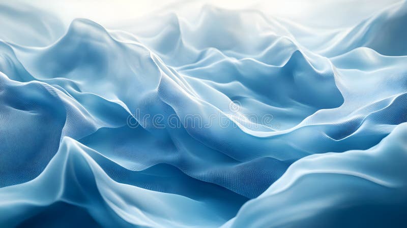 Abstract 3D Background: Blue Wavy Texture Stock Illustration ...