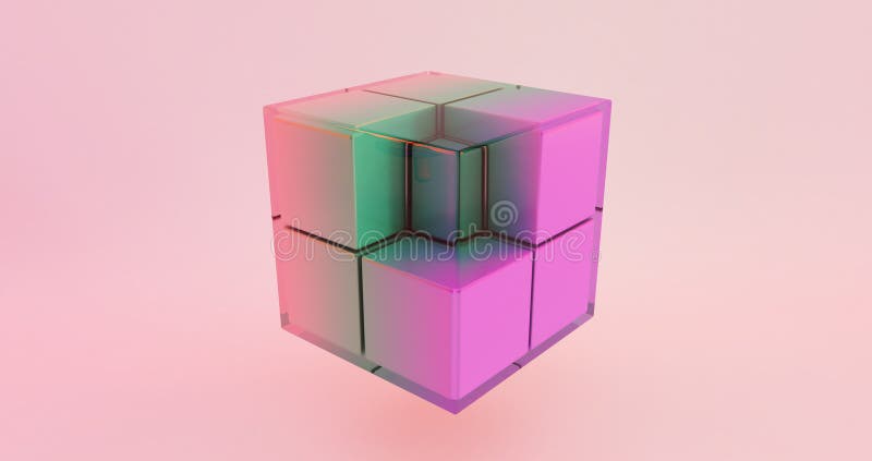 Abstract 3D Background, Colored Abstract Box Forme Stock Illustration ...