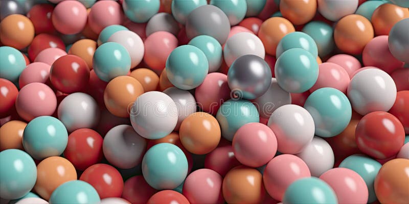 Abstract 3d Background, Colorful Balls Pattern Texture. Generative AI ...