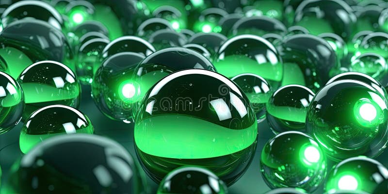 Abstract 3d Background, Colorful Green Balls Pattern Texture ...