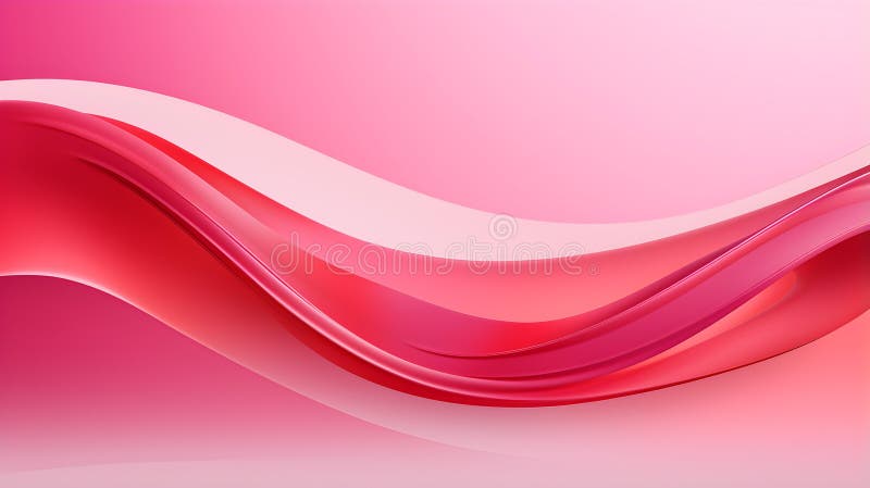 Abstract 3D Background of Curves and Swooshes in Hot Pink Colors ...