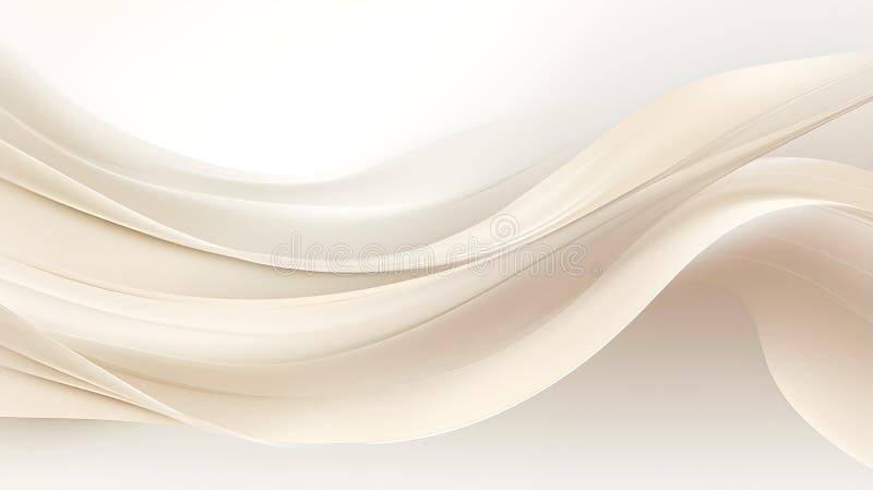 Abstract 3D Background of Curves and Swooshes in Ivory Colors. Elegant ...