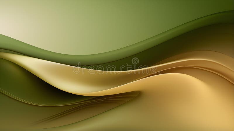 Abstract 3D Background of Curves and Swooshes in Khaki Colors. Elegant ...
