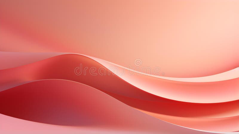 Abstract 3D Background of Curves and Swooshes in Light Red Colors ...