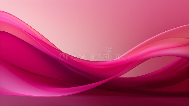 Abstract 3D Background of Curves and Swooshes in Magenta Colors ...
