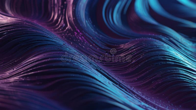 An Abstract 3D Background Featuring Shiny Plastic Waves with Textures ...