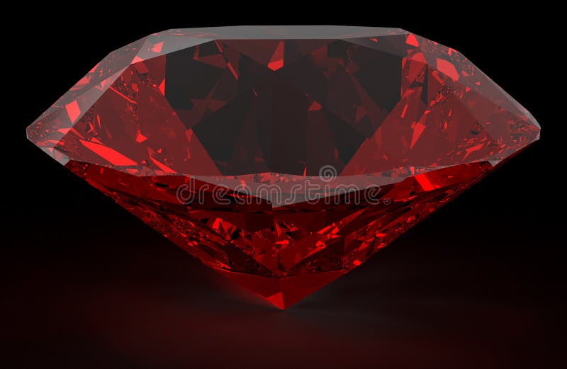 Abstract 3d Background of a Gemstone Diamond or Red Ruby Stock ...
