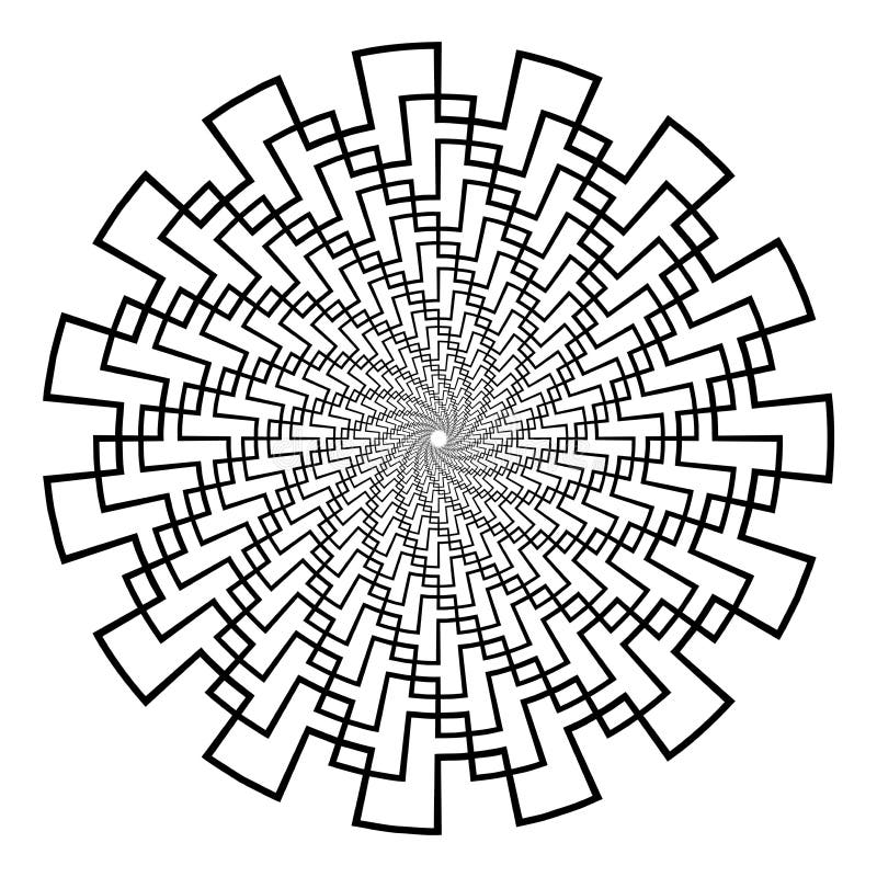 Abstract 3D Background with Geometric Figure. Rotated Stylized Tunnel ...