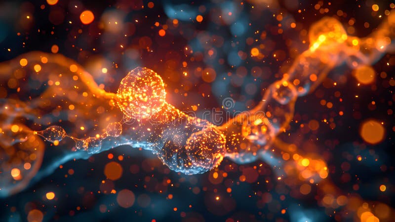 Abstract 3D Background: Glowing Ember Particles Stock Illustration ...