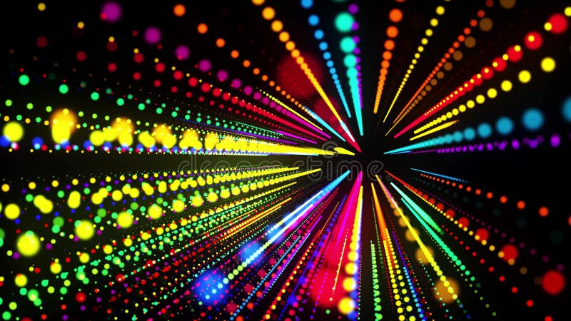 Abstract 3d Background with Glowing Particles Lined Up in Rows in 3d ...