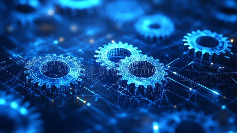 Abstract 3D Background of Mechanical Engineer Drafting Blueprint Design ...