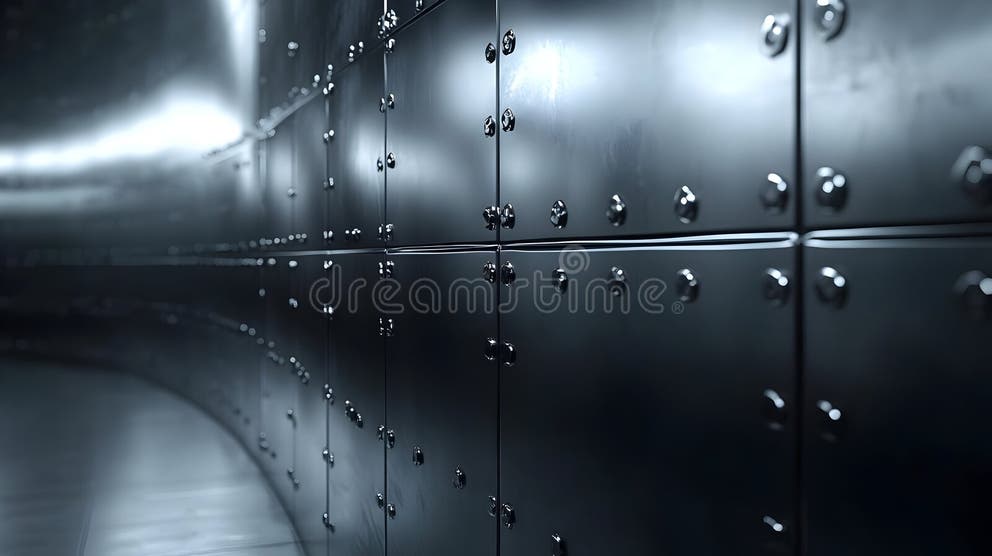 Abstract 3D Background - Metal Panels with Silver Rivets Stock ...