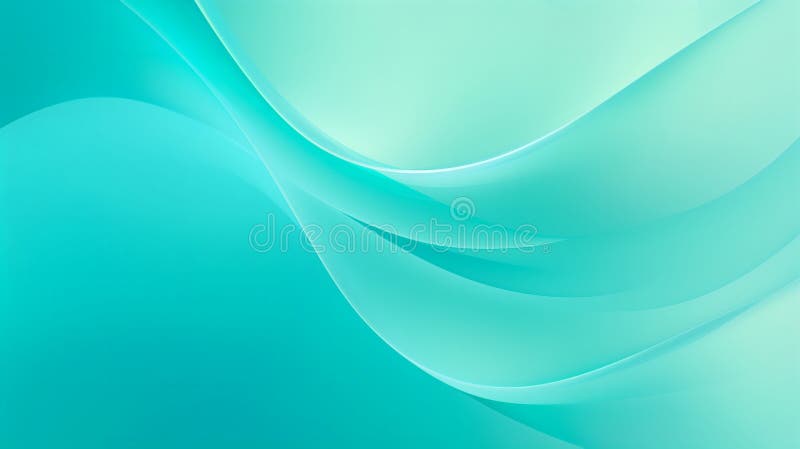 Abstract 2D Background with Overlapping Teal and Blue Curves Stock ...