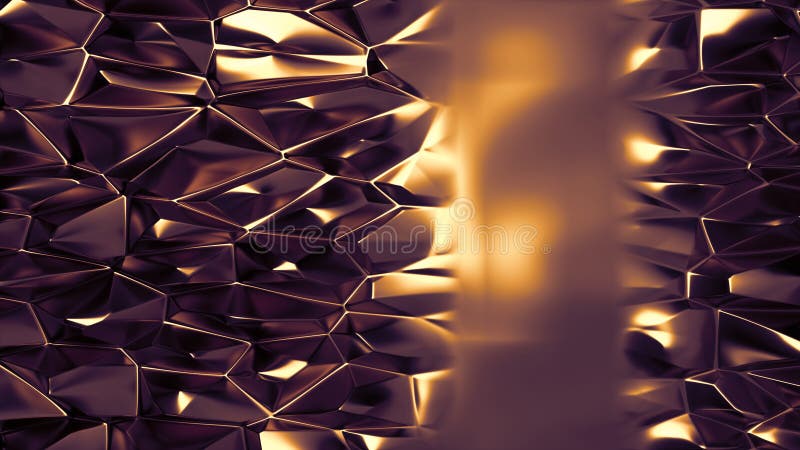 Abstract Sunset Color Copper Surface Triangle Ceiling with Blank Space ...