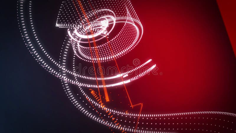 Abstract 3D Background Rotating Point Cloud Arrows Stock Illustration ...
