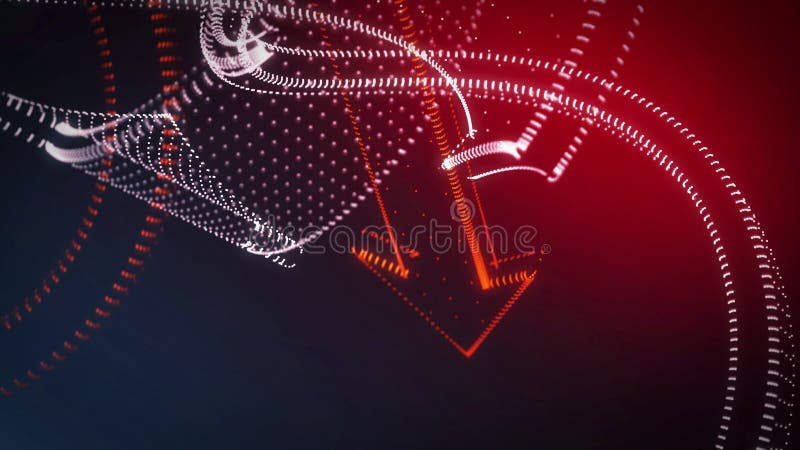 Abstract 3D Background Rotating Point Cloud Arrows Stock Illustration ...