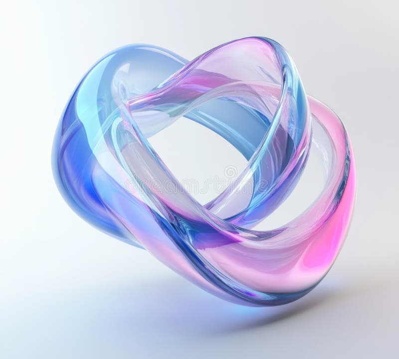 An Abstract 3D Background Showcasing Glass Infinity Loop Shapes ...