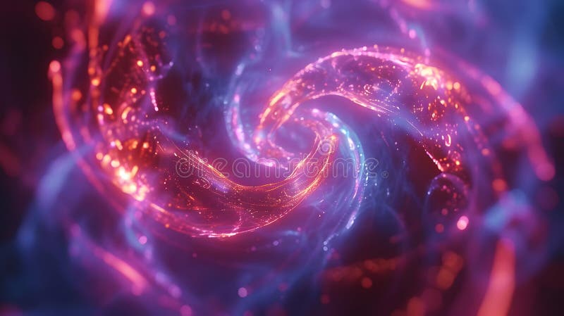 Abstract 3D Background: Swirling Nebula Stock Illustration ...