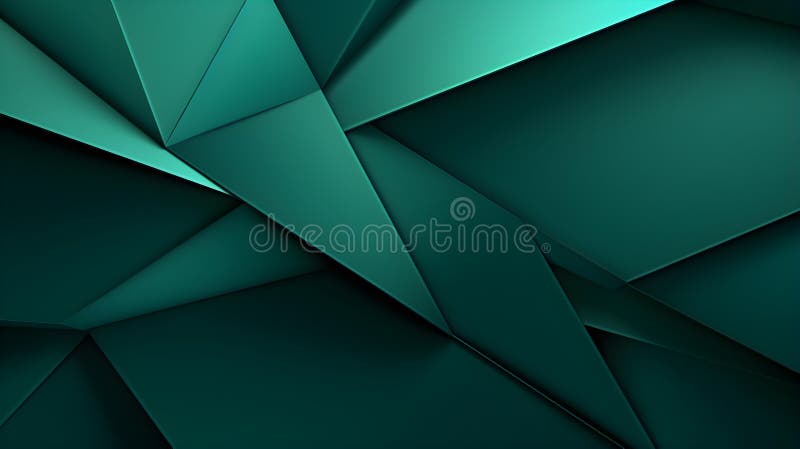 Abstract 3D Background of Triangular Shapes in Emerald Colors. Modern ...