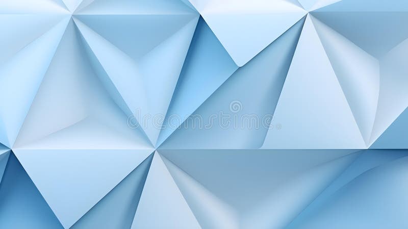 Abstract 3D Background of Triangular Shapes in Light Blue Colors ...