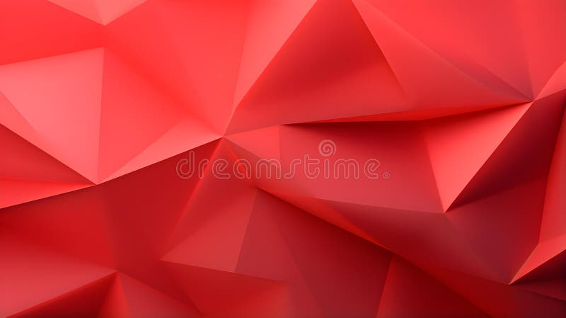 Abstract 3D Background of Triangular Shapes in Light Red Colors. Modern ...