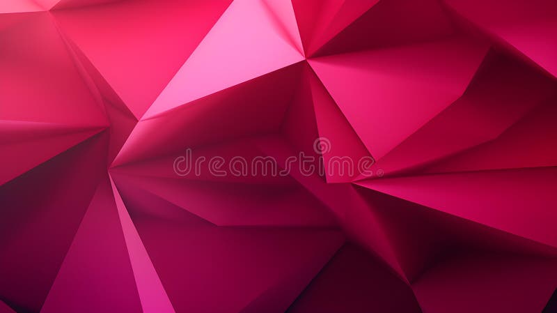 Abstract 3D Background of Triangular Shapes in Magenta Colors. Modern ...