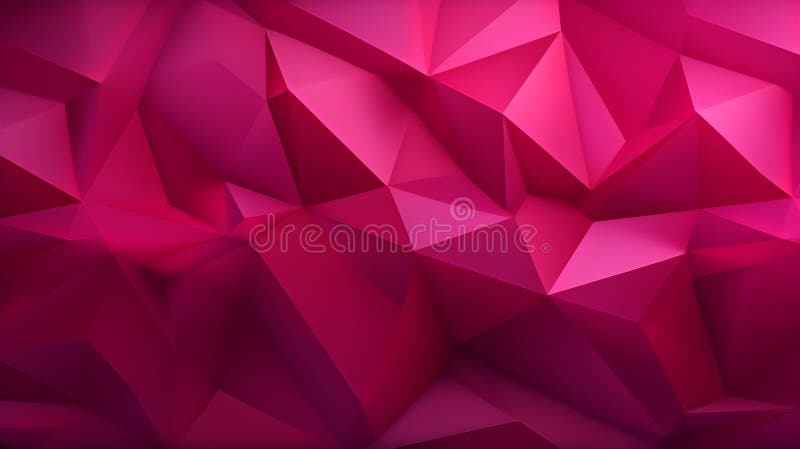 Abstract 3D Background of Triangular Shapes in Magenta Colors. Modern ...
