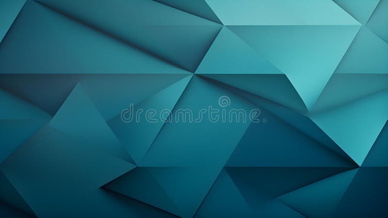 Abstract 3D Background of Triangular Shapes in Turquoise Colors. Modern ...