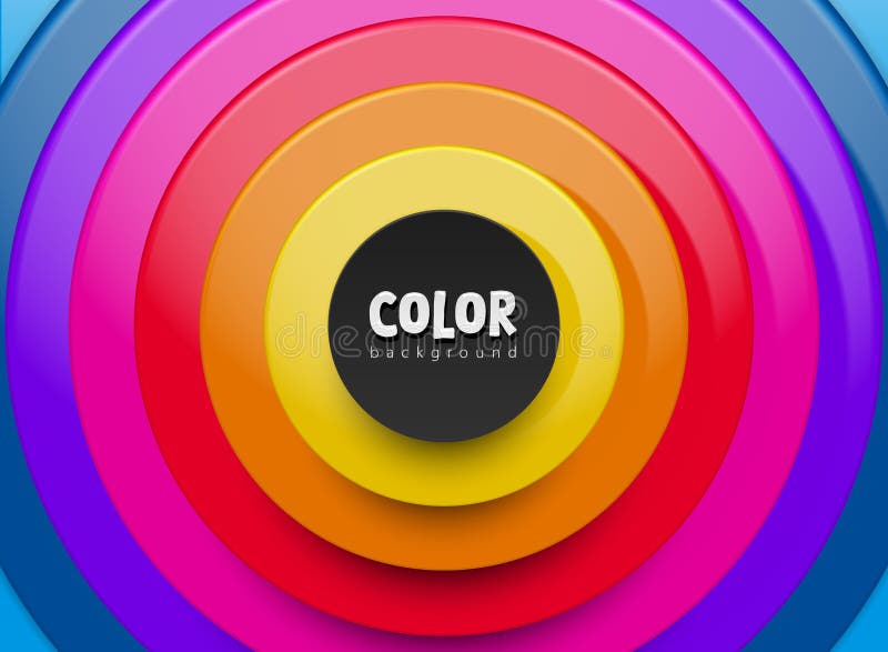 Abstract 3D Background with Vibrant Circular Layers, Gradient Color ...