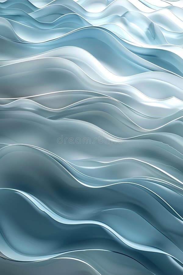 Abstract 3d Background of Wavy Lines in Blue and White Colors Stock ...