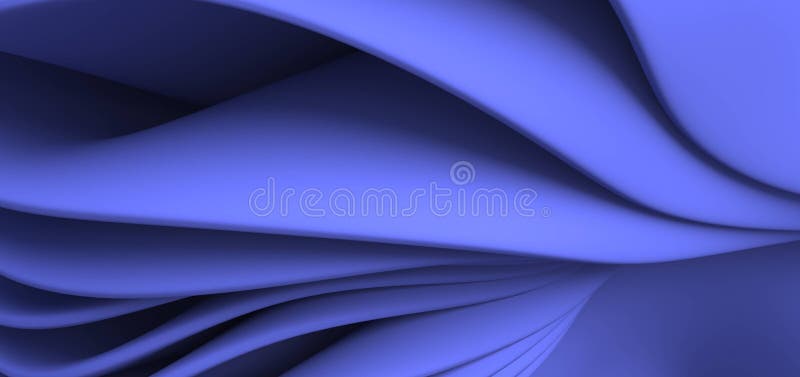 Abstract 3d Background Wavy Shape with Blue Color. 3d Rendering ...
