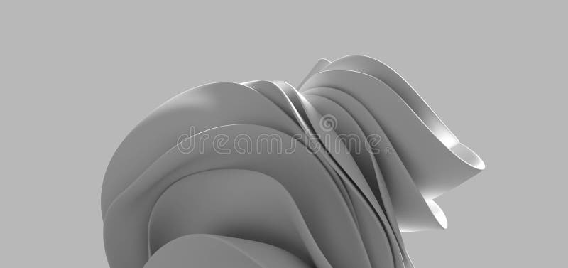Abstract 3d Background Wavy Shape with Gray Color. 3d Rendering ...