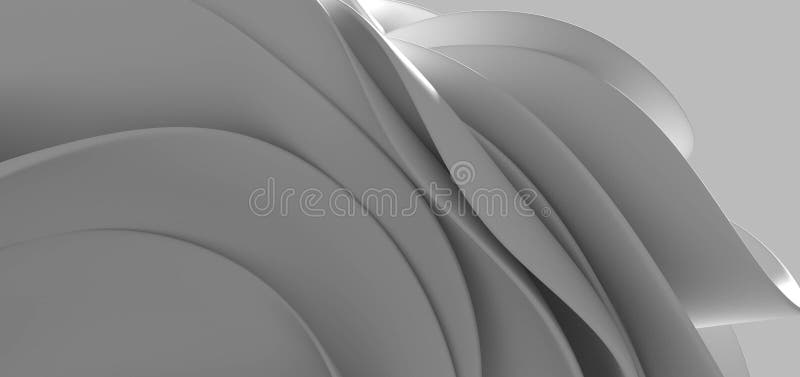 Abstract 3d Background Wavy Shape with Gray Color. 3d Rendering ...