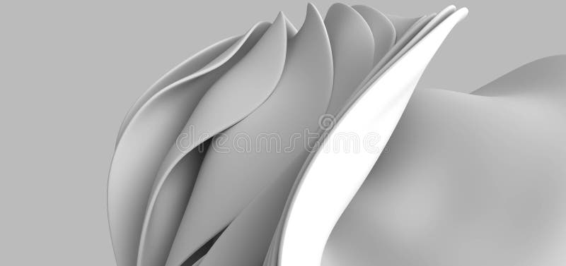 Abstract 3d Background Wavy Shape with Gray Color. 3d Rendering ...