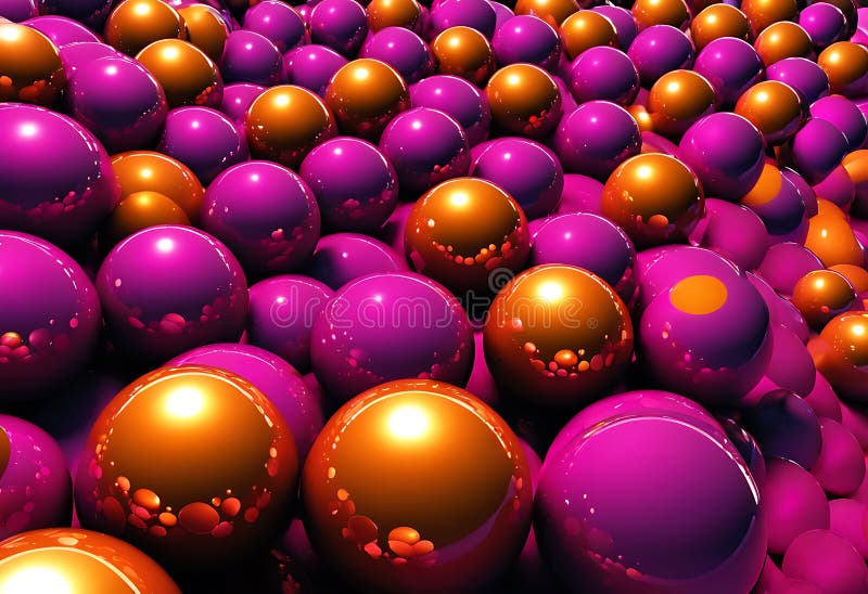 Abstract 3D Balls Background: a Sphere Extravaganza Stock Illustration ...