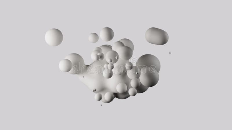 Abstract 3d Blobs White Metaballs Morphing Loop Stock Video Video Of Droplets Flying 310029937