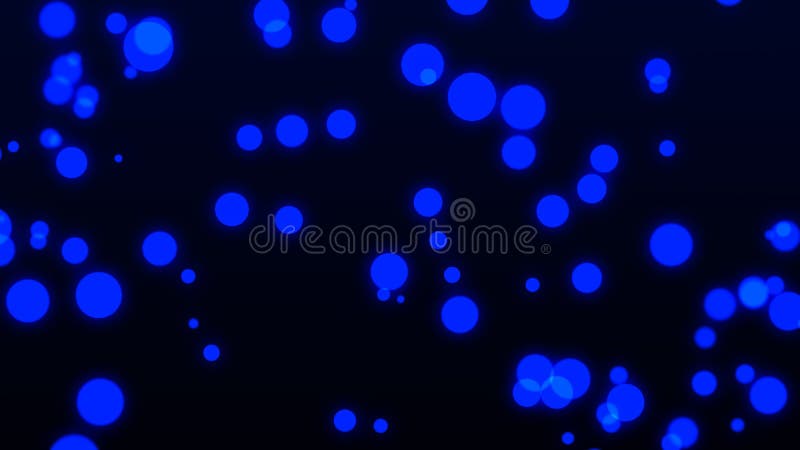 Abstract 3D Blue Balls Fly in Space on a Dark Background. 3d Rendering ...