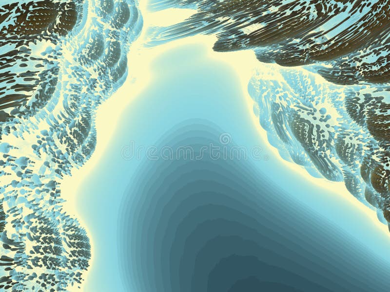 Abstract 3d Blue and Brown Drops on the Blue Background. Deep Blue Sea ...