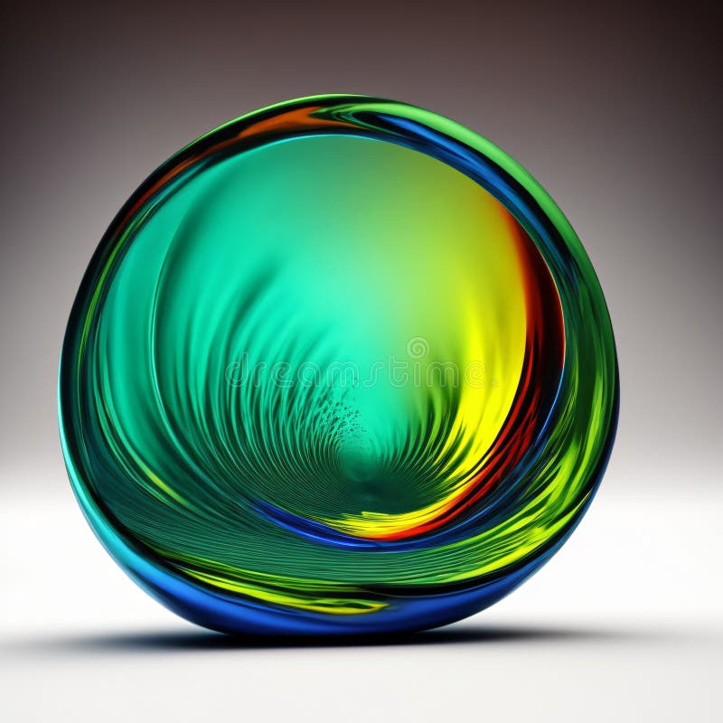 Abstract 3D Blue Fluid Twisted Wavy Glass Morphism. Design Visual ...