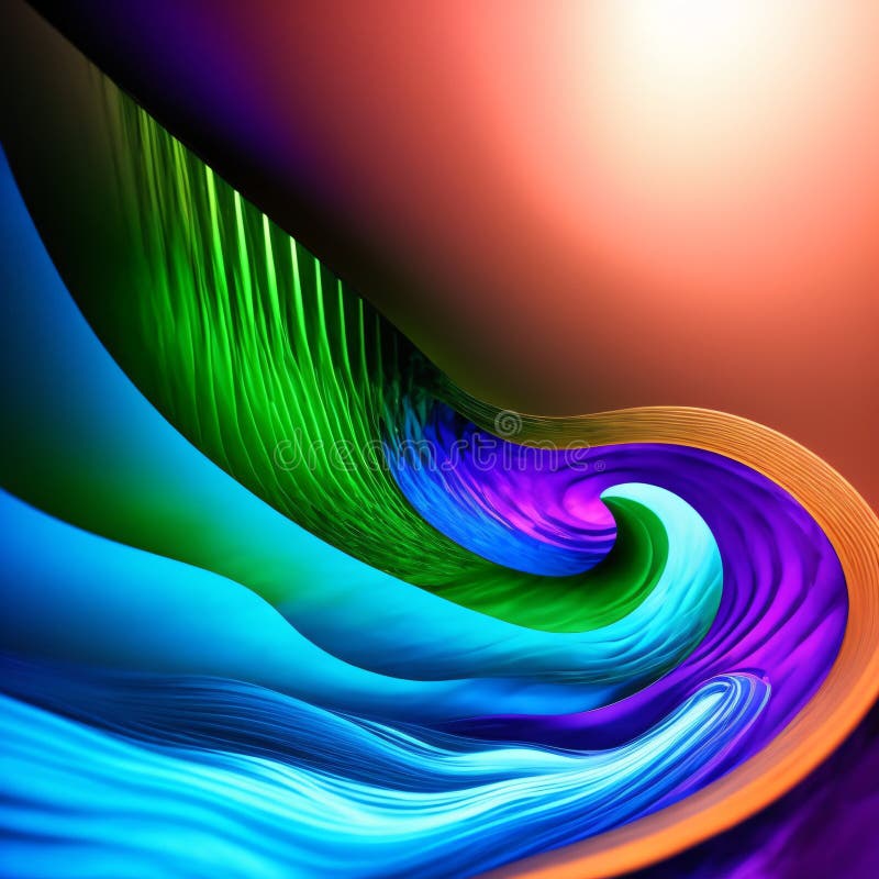 Abstract 3D Blue Fluid Twisted Wavy Glass Morphism. Design Visual ...