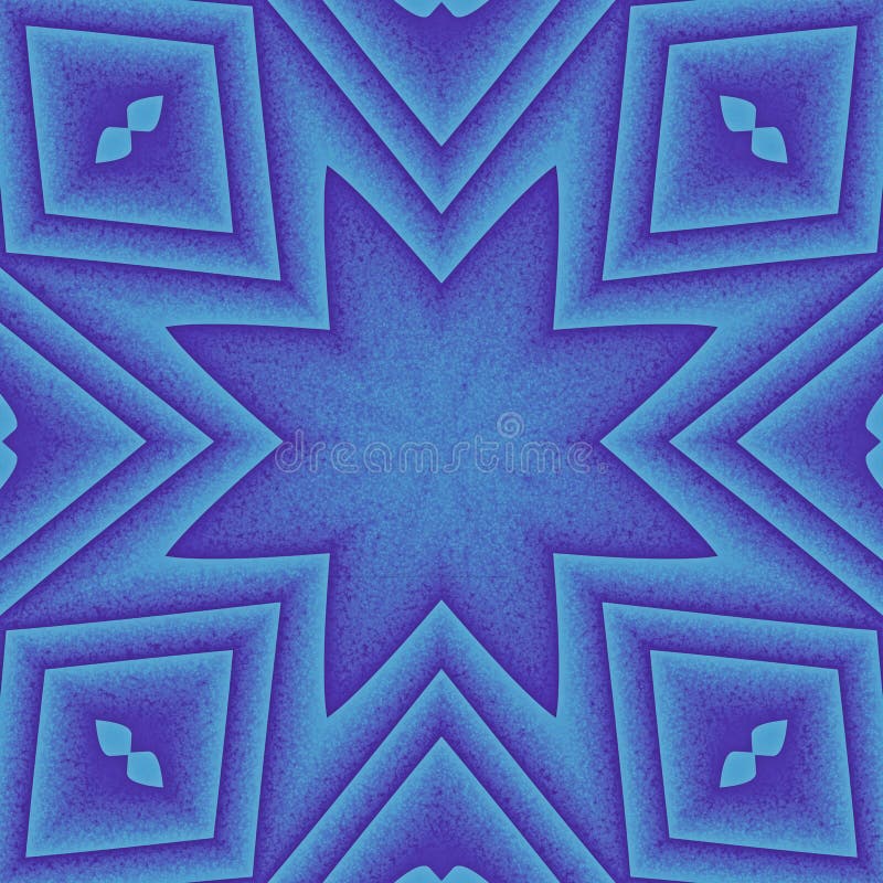 3d Blue Octagonal Geometric Pattern Stock Illustration - Illustration ...