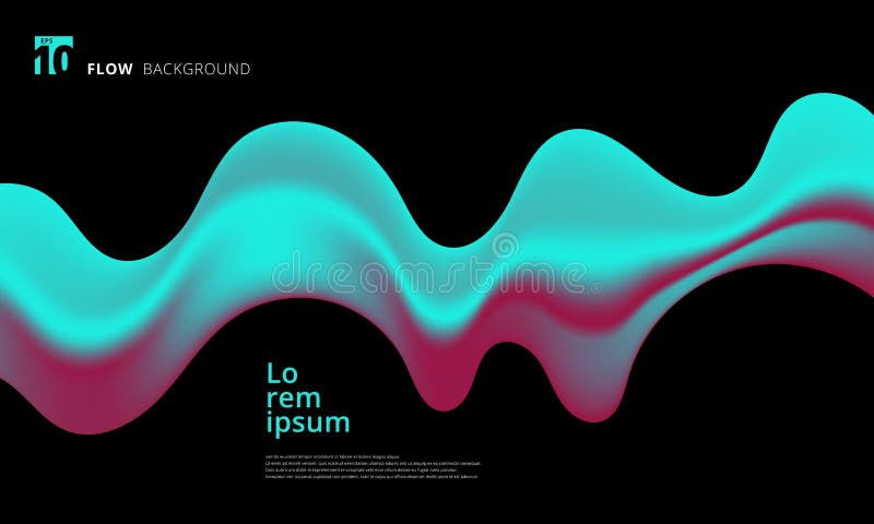 Abstract 3D Blue and Pink Color Liquid Composition with Smooth G Stock ...