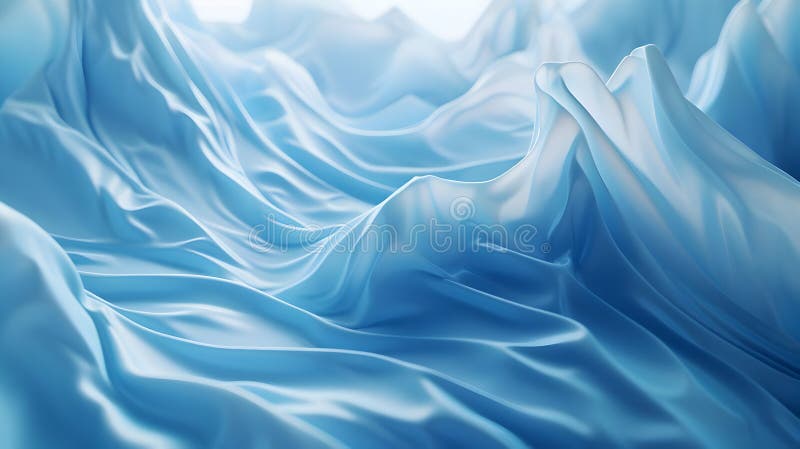 Abstract 3D Blue Silk Drape Background Stock Illustration ...