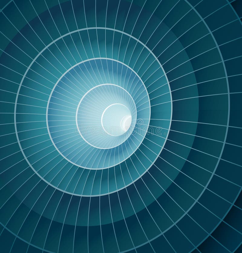 Abstract 3d Blue Spiral Tunnel Stock Vector - Illustration of light ...