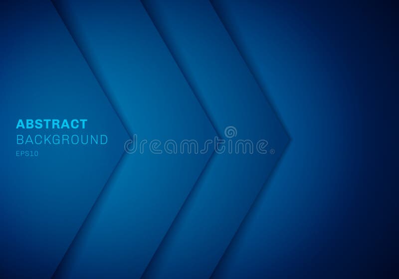 Abstract 3d Blue Triangle With Overlap Paper Layer Gradient Color With Copy Space Background
