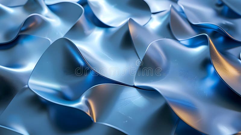 Abstract 3D Blue Wave Background Stock Illustration - Illustration of ...