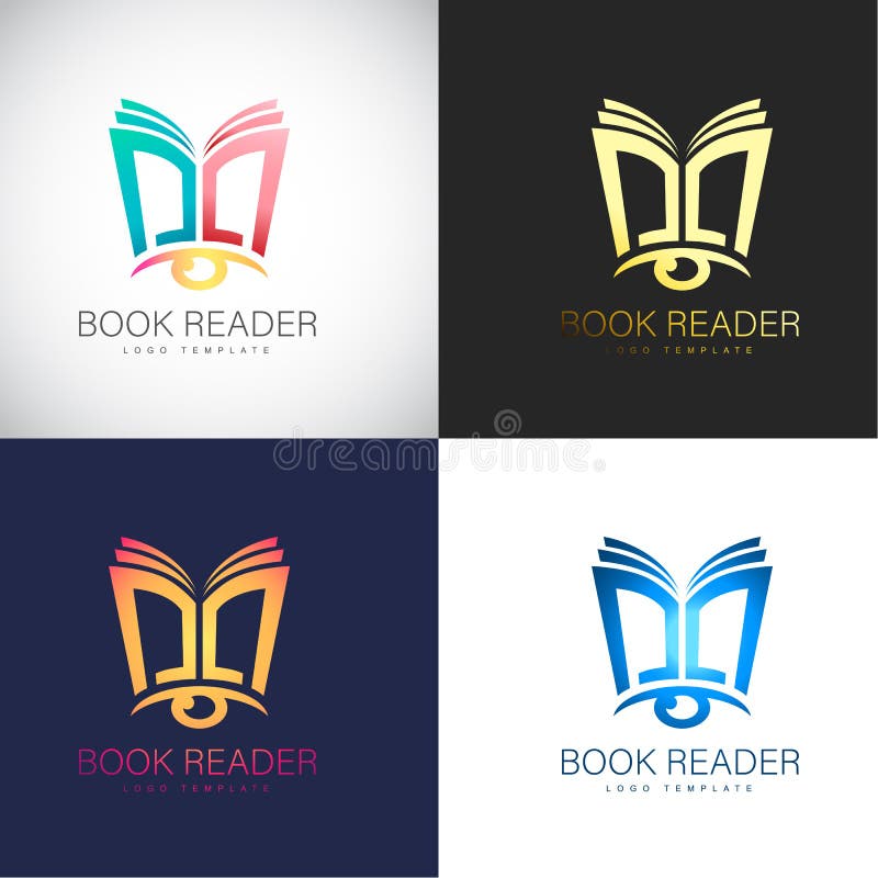 Abstract 3D Book Reader Logo Template Stock Vector - Illustration of ...