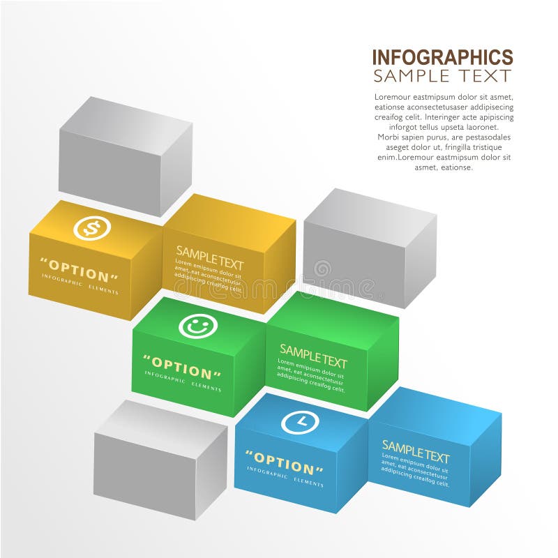 Abstract 3d Box Infographics Stock Vector - Illustration of banner ...
